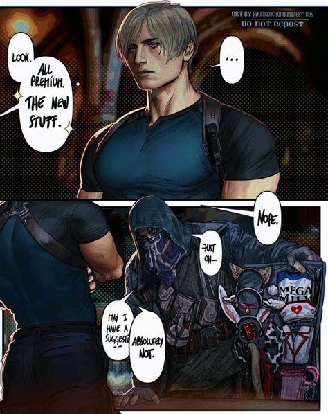 Leon S Kennedy And Merchant Resident Evil And 2 More Drawn By