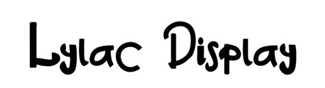 Lylac Display Font