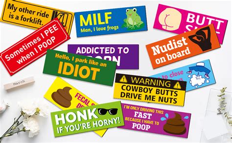 Bkeecten 12pcs Funny Car Magnet Prank Magnetic Bumper