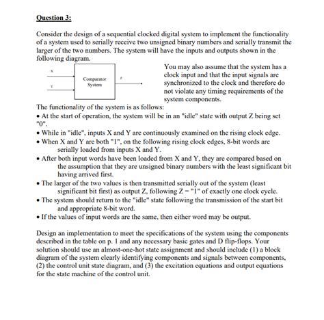 Solved Question 3 Consider The Design Of A Sequential Chegg Com