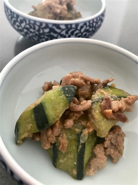 ズッキーニの肉みそ炒め＊和食ランチ Enjoy