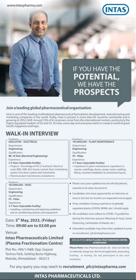 Arun Chourasia On Linkedin Walkininterviews Intas Hiring