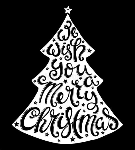We Wish You A Merry Christmas Stock Vector Illustration Of Letter