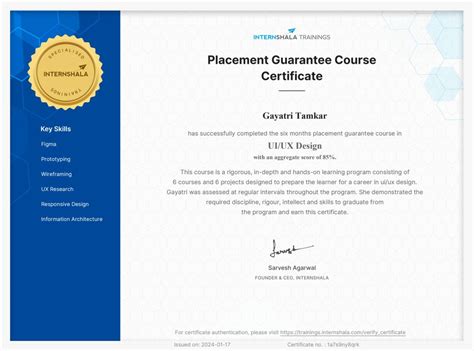 gayatri tamkar on linkedin certificate internshala uiux