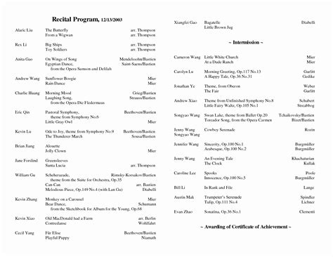 Free Printable Recital Programs Printable Word Searches