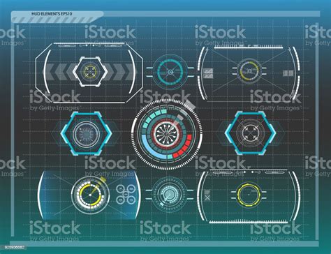 Hud の異なる要素を持つ抽象的な背景はhud 要素 Guiのベクターアート素材や画像を多数ご用意 Gui つながり