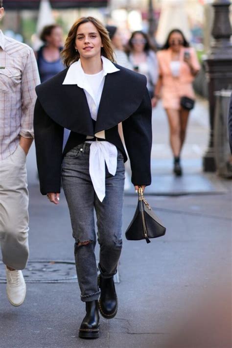 Emma Watson Was Spotted Wearing Skinny Jeans To Couture Fashion Week See Pics