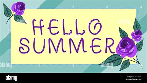 Text Caption Presenting Hello Summer Business Idea Welcoming The