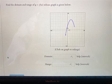 Solved Find The Domain And Range Of Y F Whose Graph Is