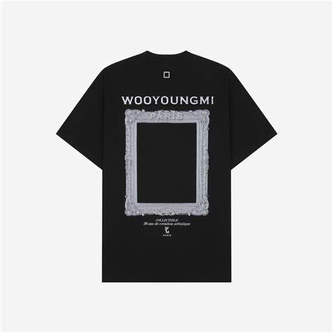 우영미 프레임 백로고 티셔츠 블랙 23ss Wooyoungmi Kream