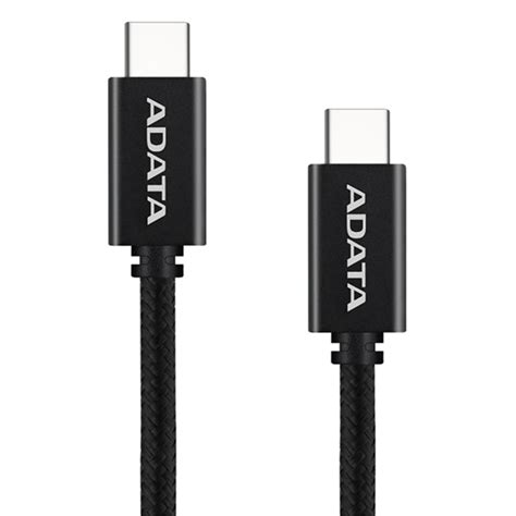 Buy The Adata Cacc 100pn Bk Usb Type C M To Usb Type C M Cable 1m