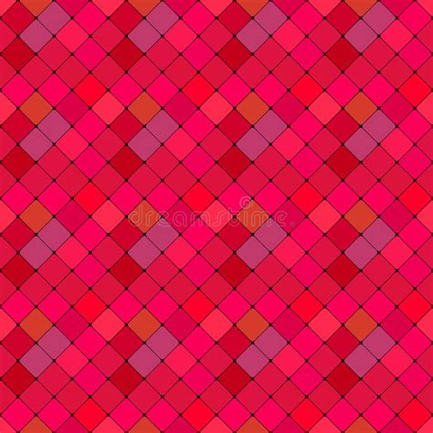 Red Seamless Abstract Diagonal Square Pattern Background Design Stock