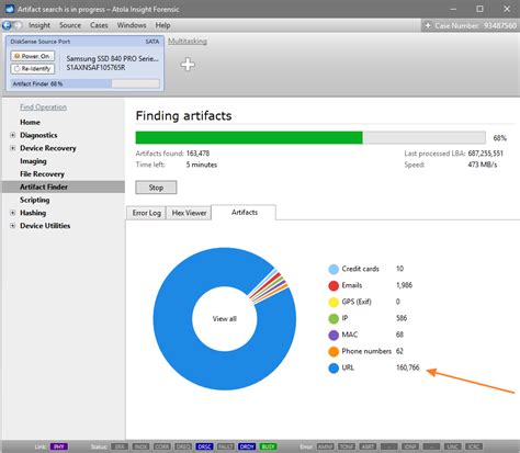 Search For Artifacts With Artifact Finder In Atola Insight Forensic