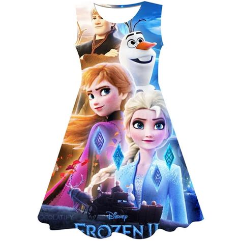 Frozen Girls Elsa Vestidos Cosplay Disfraz Niña Snow Queen Halloween