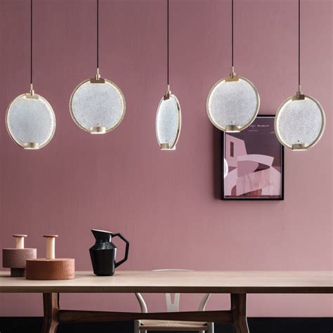 Modern Round Glass Diffuser Set Of 5 Pendants Juliettes Interiors