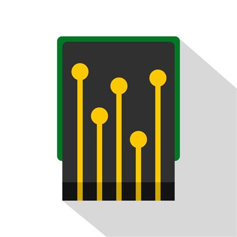 Ícone do processador do computador ilustração plana do ícone vetorial