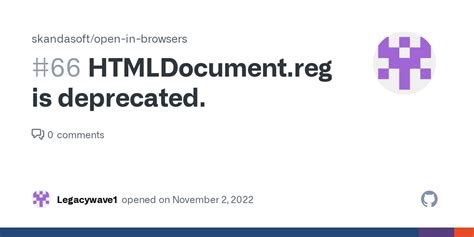 Htmldocumentregisterelement Is Deprecated · Issue 66 · Skandasoft