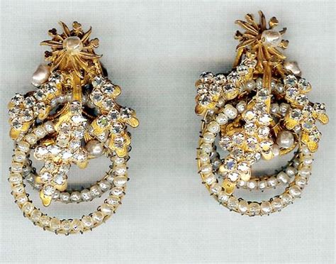 Fabulous Pearl And Rhinestone Earrings Beautiful Jewelry Vintage