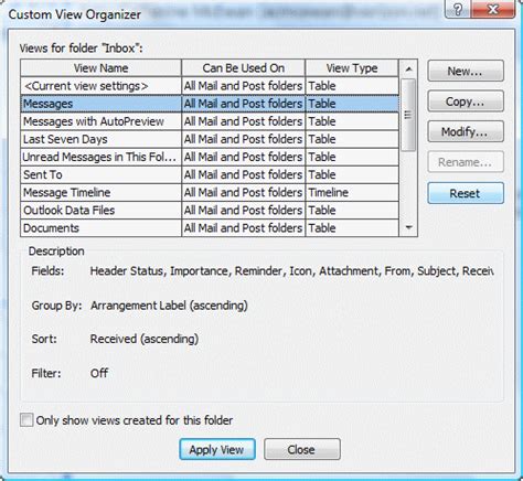 How To Reset The View On Outlook Folders Outlook Tips