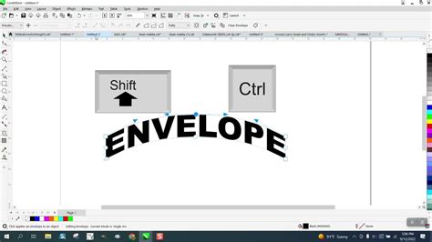 Corel Draw Tips And Tricks Envelope Tool Pre Set Shapes Part 3 Youtube