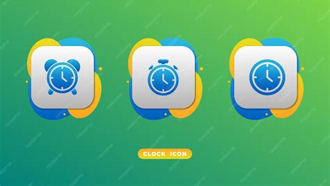 Premium Vector Illustration Icon Collection Alarm Clock Stopwatch And Clock