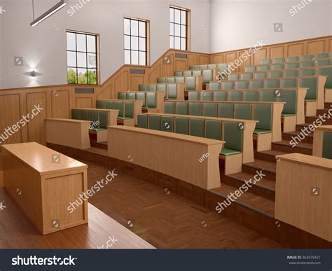 Empty Modern Style Lecturing University Class Stock Illustration