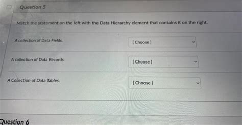Solved Match The Statement On The Left With The Data Chegg
