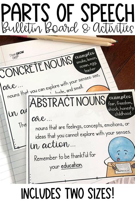 Grammar Posters Anchor Charts Part Of Speech Bulletin Board Practice