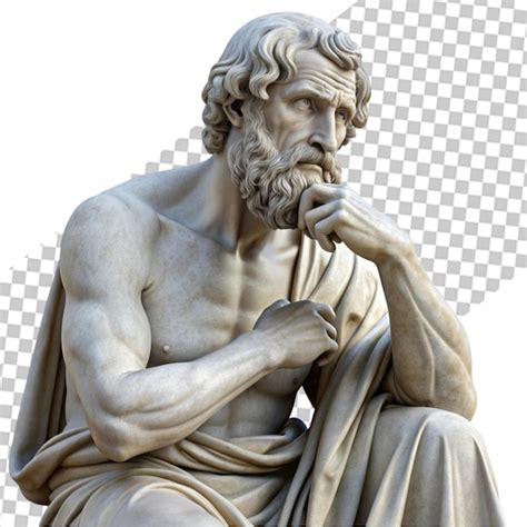 Ancient Greek Deity Philosopher Statue Premium Ai Generated Psd