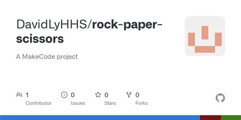 Github Davidlyhhs Rock Paper Scissors A Makecode Project