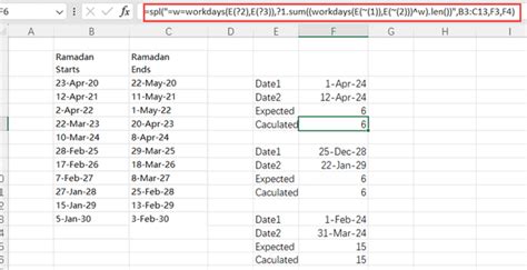In Excel Count Workdays In The Intersection Of Multiple Date Intervals