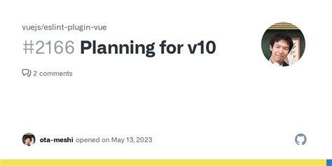 Planning For V10 · Issue 2166 · Vuejseslint Plugin Vue · Github