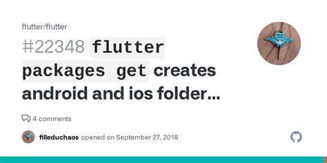 `flutter Packages Get` Creates Android And Ios Folders In Package