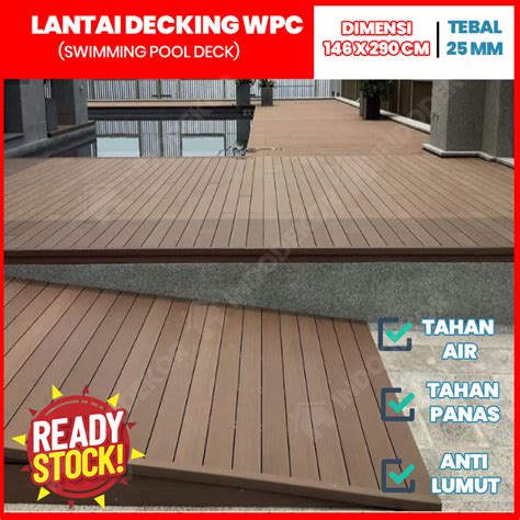 Jual Lantai Decking Wpc Outdoor Motif Kayu Lantai Kolam Renang