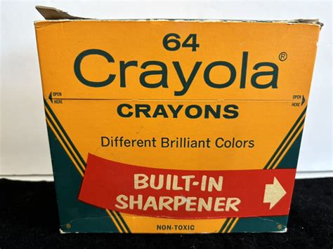 Vintage Crayola Crayons Brillant Colors Great Condition 64 Box 3