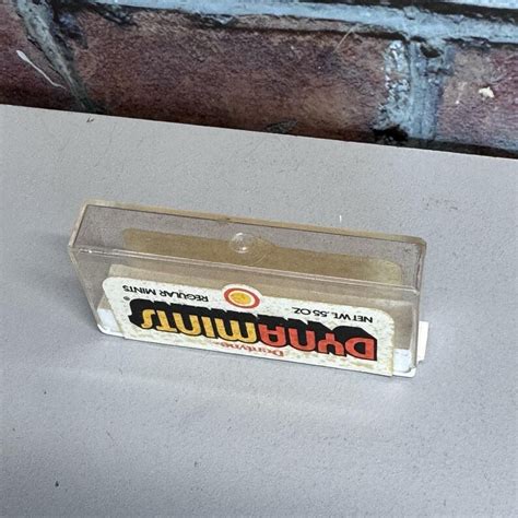 Vintage Dynamints By Dentyne Regular Mints Candy Plastic Container