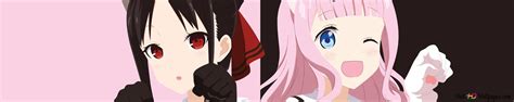 Kaguya Sama Love Is War Kaguya Shinomiya และ Chika Fujiwara 4k ดาวน์โหลดวอลเปเปอร์