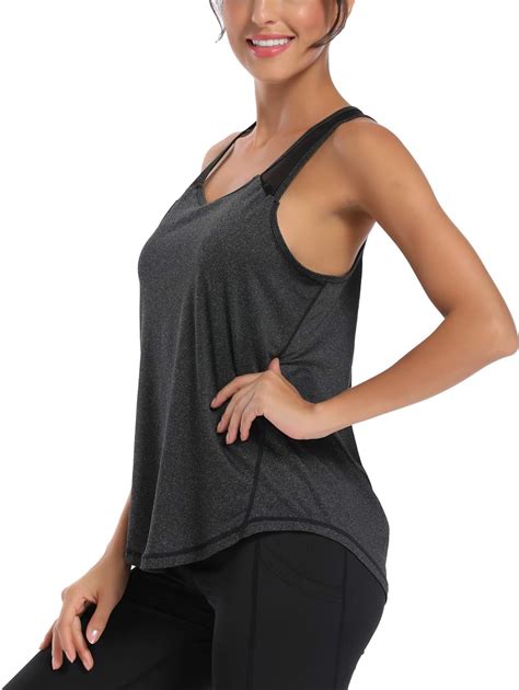 Aeuui Womens Workout Tops For Women Racerback Tank Tops Mesh Yoga