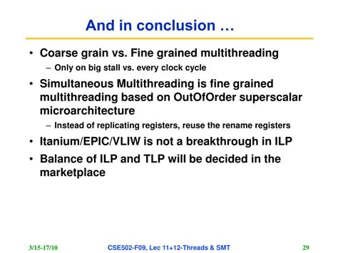 PPT CSE 502 Graduate Computer Architecture Lec 12 13 Threading