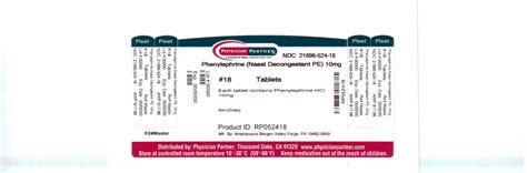Phenylephrine Drug Facts