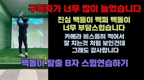8자스윙 연습하기 골린이 골프 골프스윙 백돌이 Golf Youtube