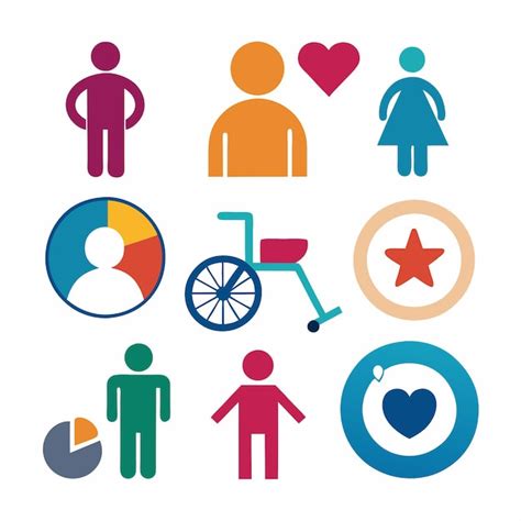 Accessible World Icons Disability And Inclusion Vector Illustration Clipart Premium Ai