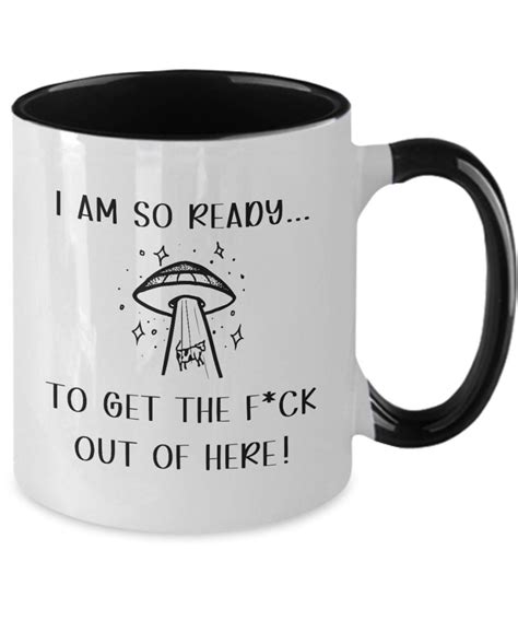 Alien Visitors Coffee Mug UFO Abduction Mug Gift Mug For True