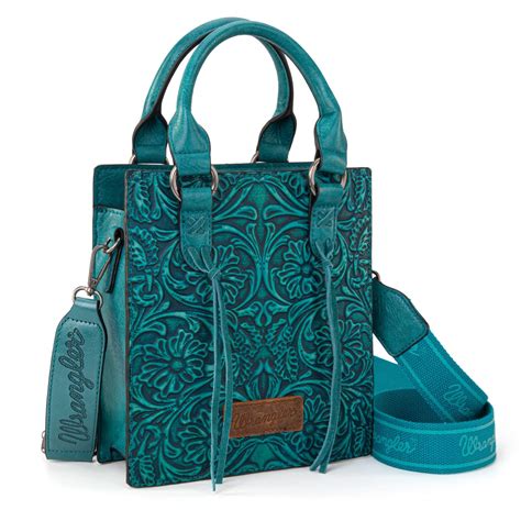 Wrangler Tooling Mini Tote Bag And Handbags Fringe Top Handle Crossbody Bag In 2024 Turquoise