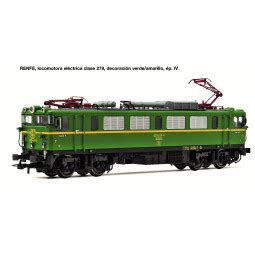 Digital Sonido Locomotora eléctrica RENFE serie 279 decoración verde