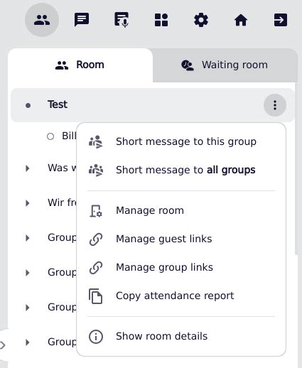 Room Admin Controls Alfaview