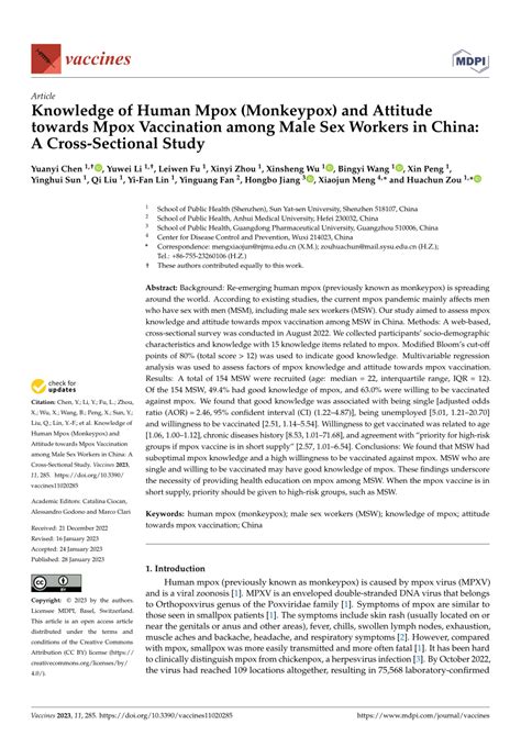 PDF Knowledge Of Human Mpox Monkeypox And Attitude Towards Mpox