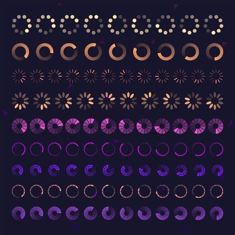premium vector futuristic progress loading bar icons
