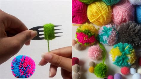 3 maneiras de fazer pompom fácil how to make pompom YouTube
