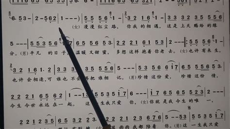 词谱对照视唱。《一生痴情只为你》 Youtube
